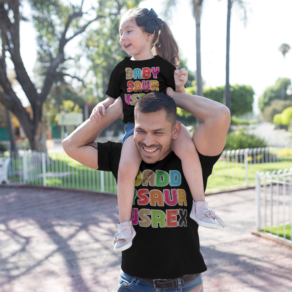 Dad and Son Matching Outfits Clothes Daddy Saur Usrex T Rex Dinosaur ...